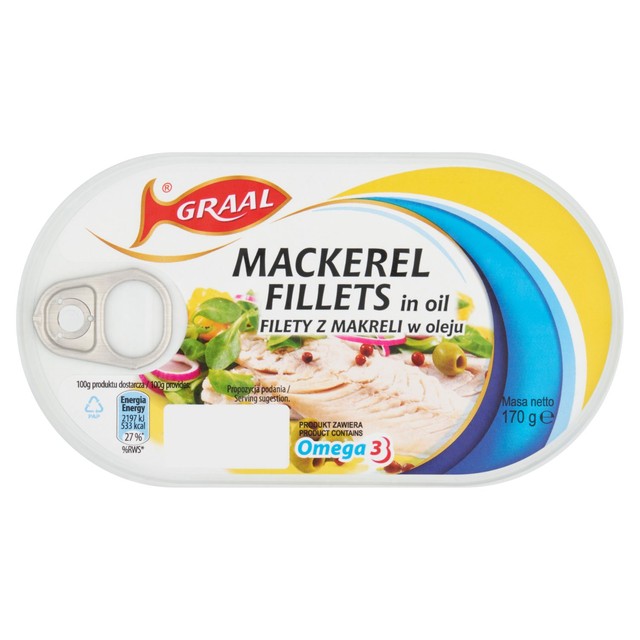 Graal Mackerel Fillets In Oil - Morrisons Online Groceries & Offers