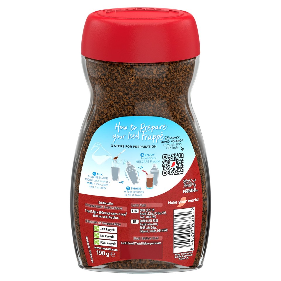 Nescafe Original Instant Coffee 190g - Morrisons Online Groceries & Offers