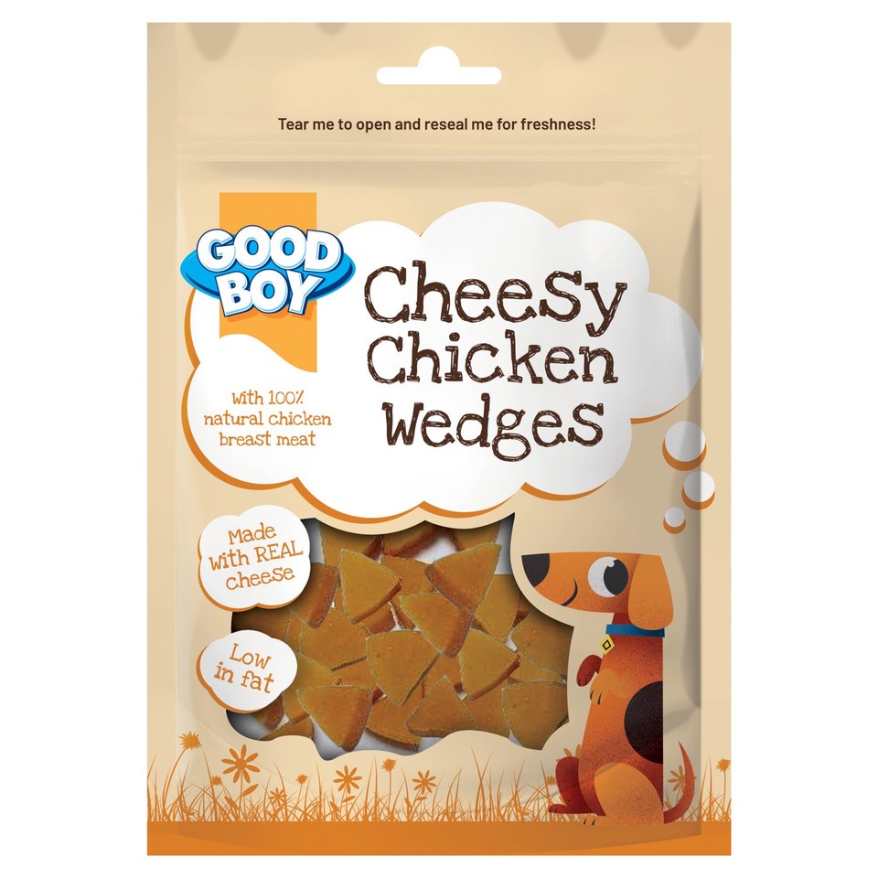Good Boy Cheesy Chicken Wedges 80g - Morrisons Online Groceries & Offers