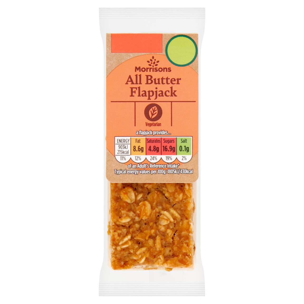 Morrisons All Butter Flapjack Bar - Morrisons Online Groceries & Offers