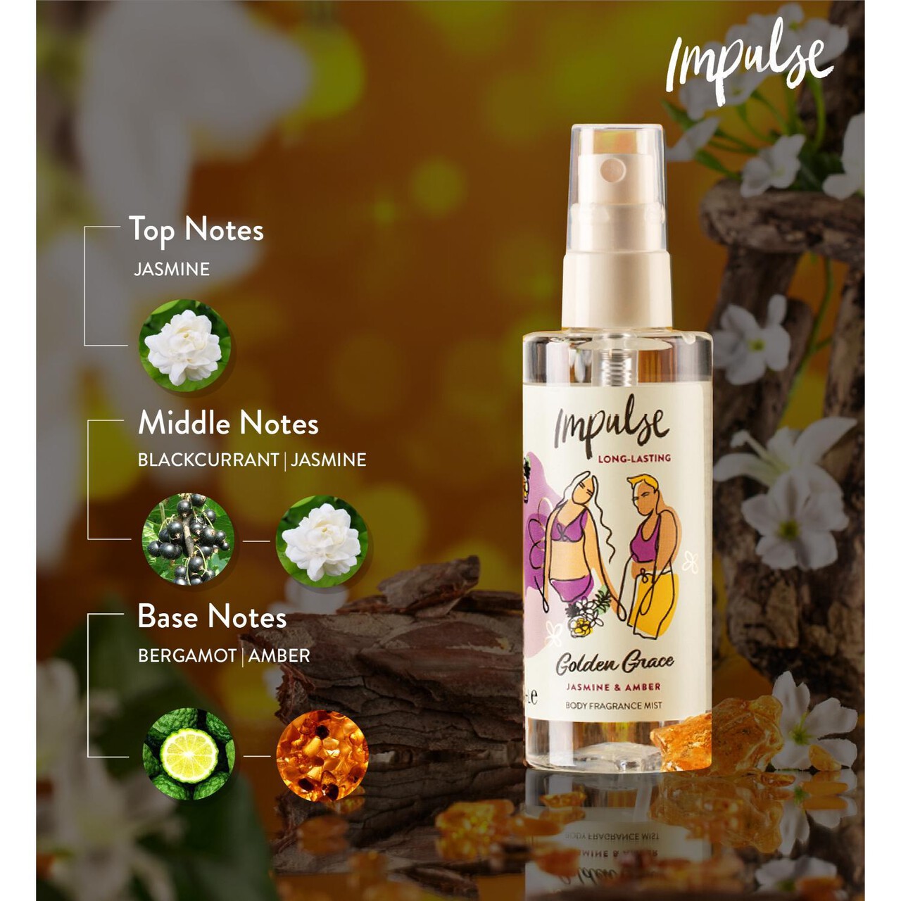 Impulse Golden Grace Body Mist - Morrisons Online Groceries & Offers