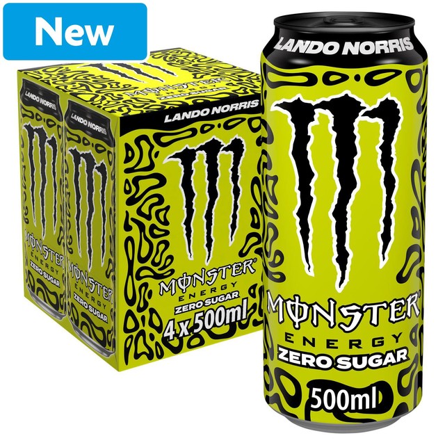 Monster Energy Drink Lando Norris Zero Sugar 4 x 500ml - Morrisons ...