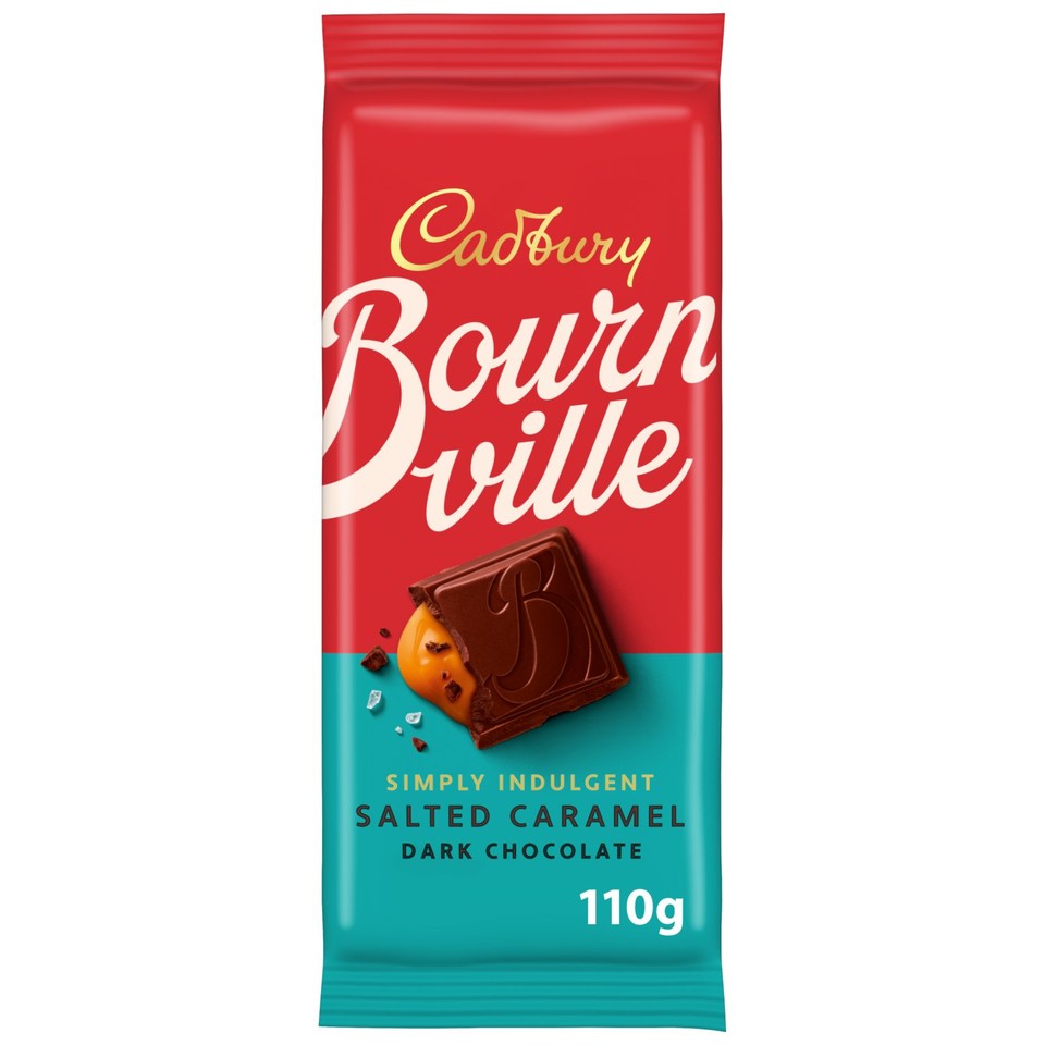 Cadbury Bournville Salted Caramel Chocolate Bar 110g - Morrisons Online ...