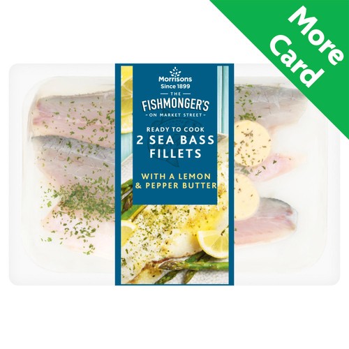 Morrisons Seabass Fillets With A Lemon & Pepper Butter - Morrisons ...