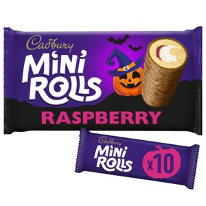 Cadbury Milk Chocolate Raspberry Mini Rolls Cakes 10 Pack - Morrisons ...