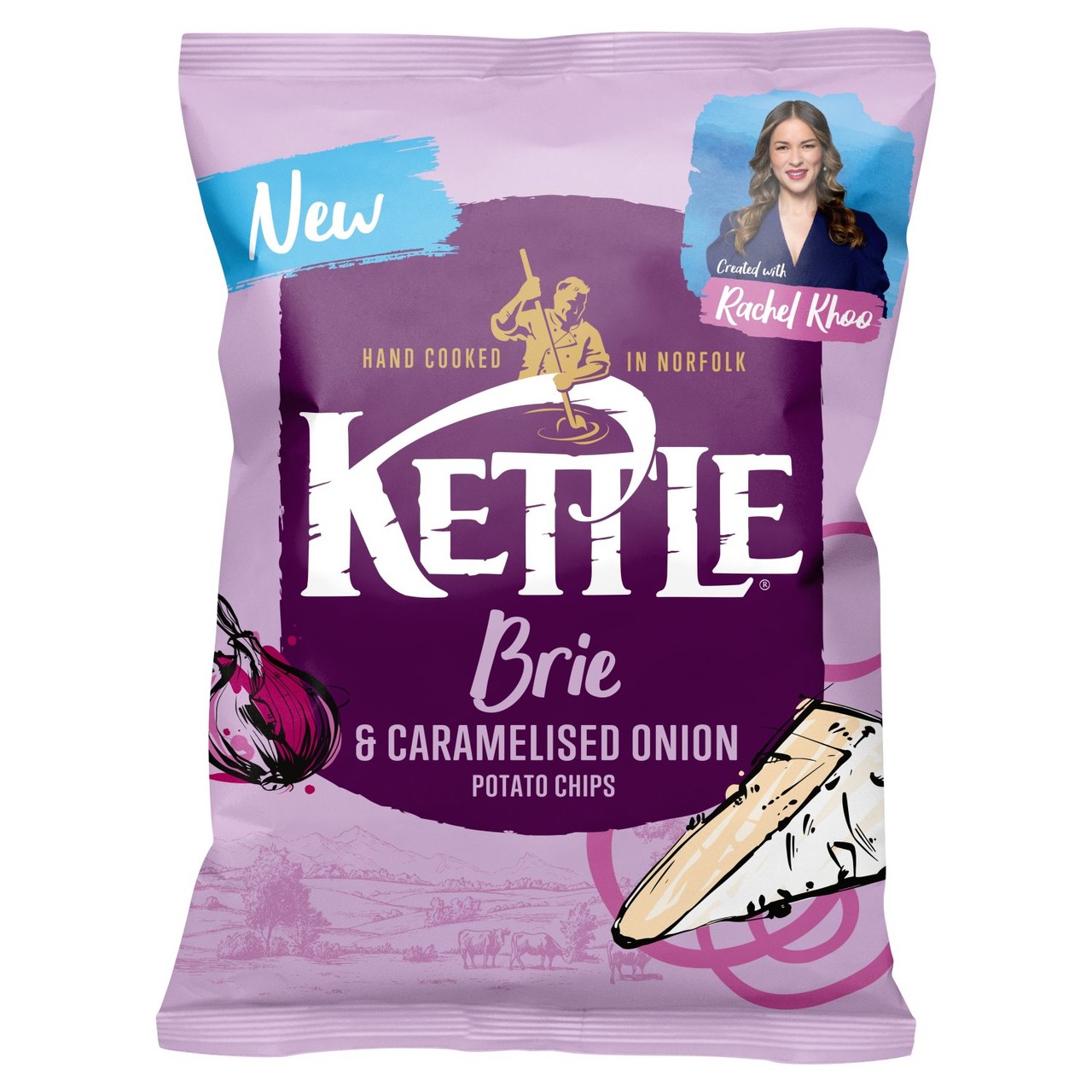 Kettle Brie & Caramelised Onion Crisps 130g - Morrisons Online ...