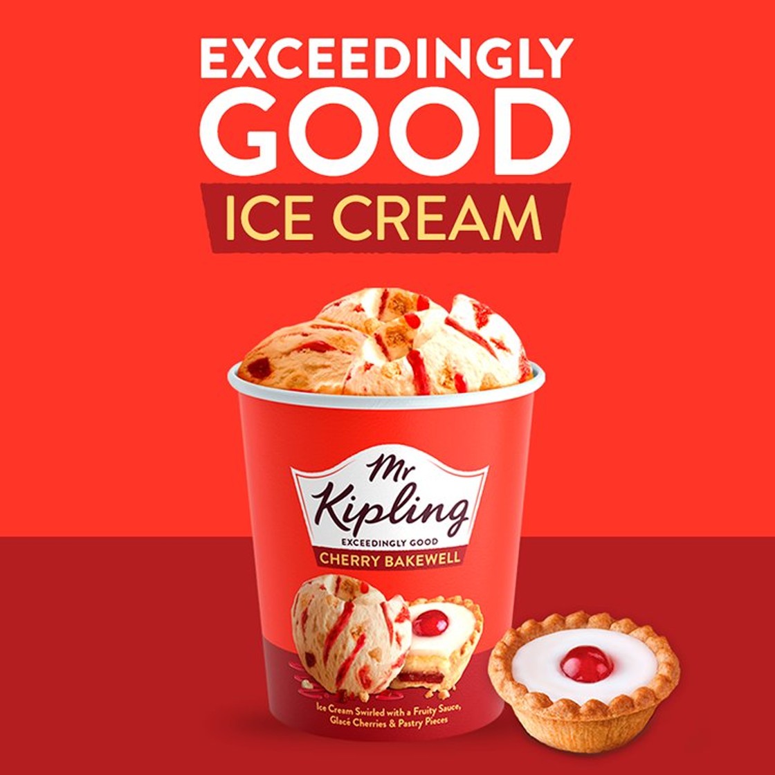 Mr Kipling Cherry Bakewell Ice Cream Tub - Morrisons Online Groceries ...