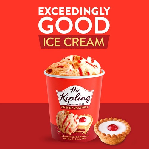Mr Kipling Cherry Bakewell Ice Cream Tub - Morrisons Online Groceries ...