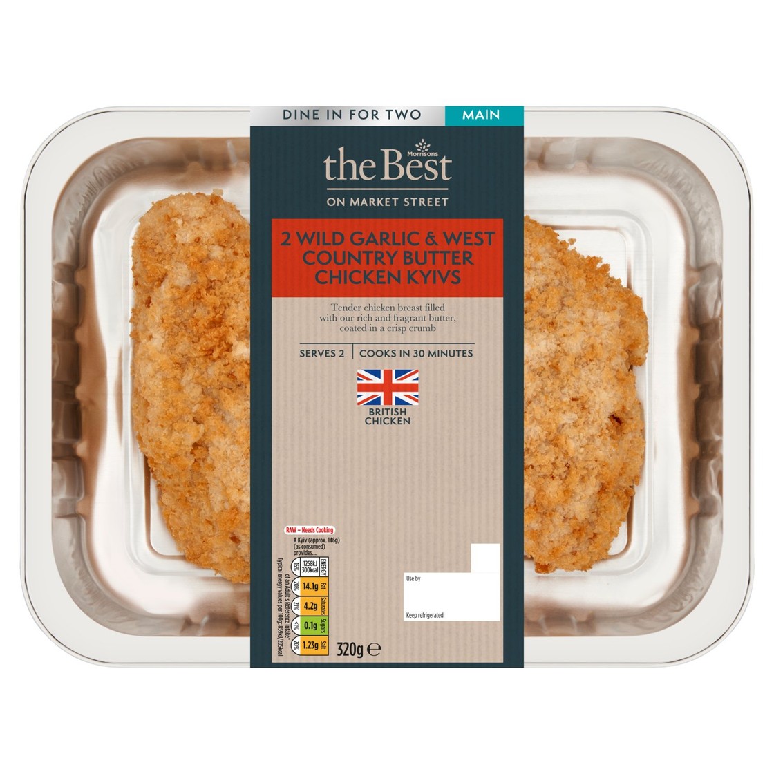 Morrisons The Best Wild Garlic & West Country Butter Chicken Kyivs 320g ...
