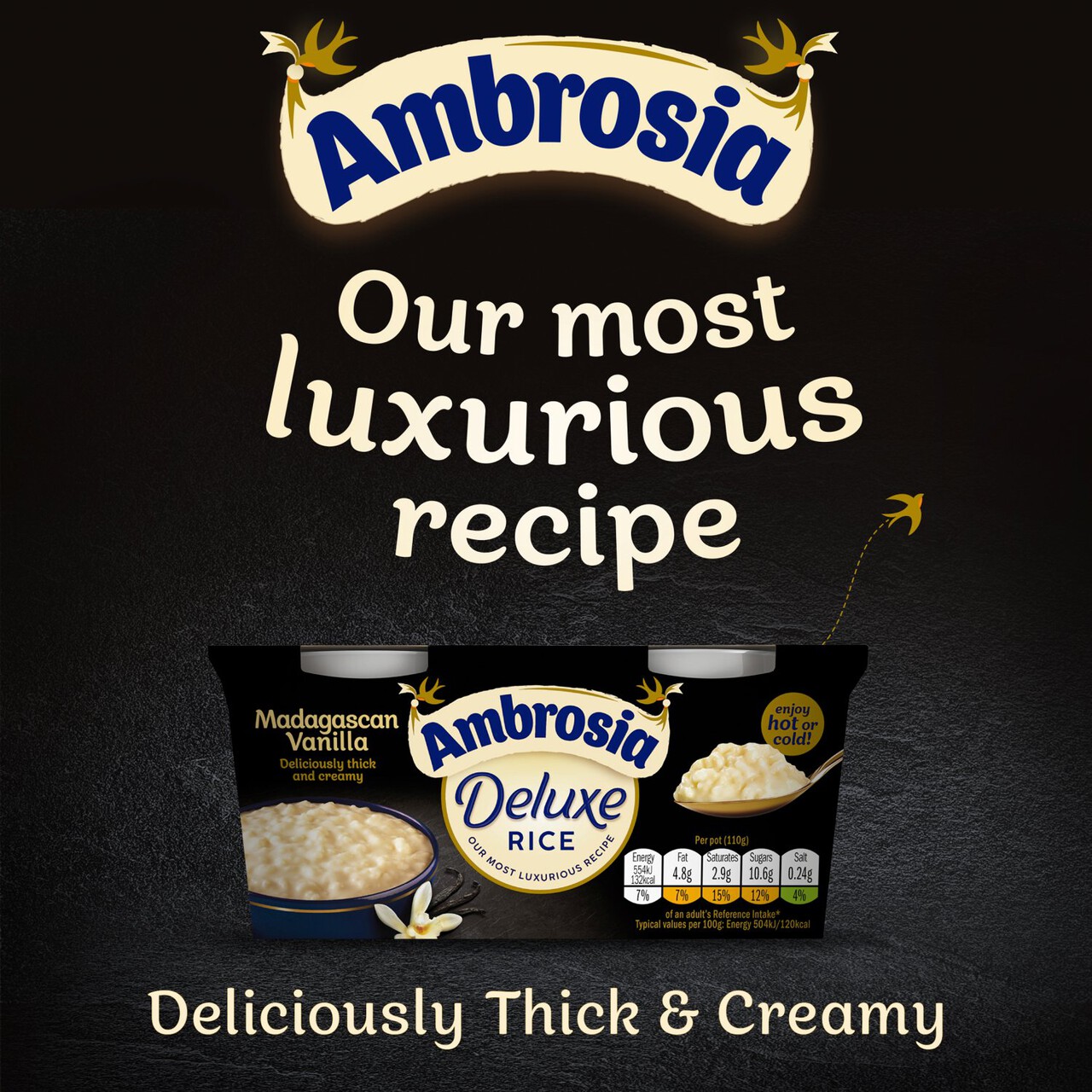 Ambrosia Deluxe Rice Madagascan Vanilla Pot - Morrisons Online ...