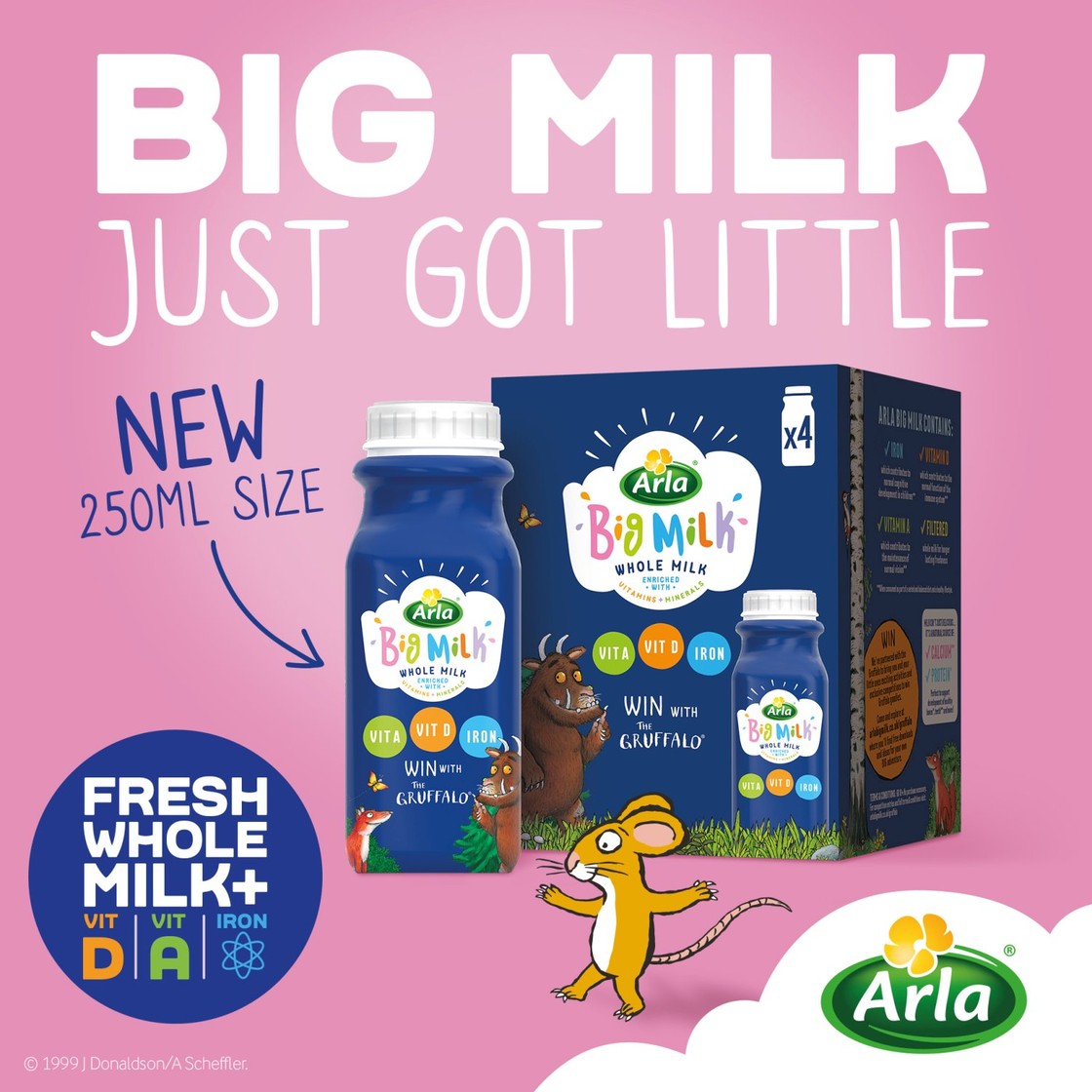 Arla Big Milk Whole 4 x 250ml - Morrisons Online Groceries & Offers