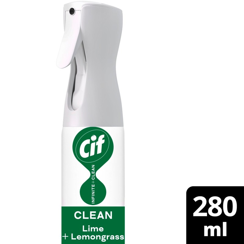 Cif Infinite Clean All in One Cleaner Spray Lime & Lemongrass 280ml ...