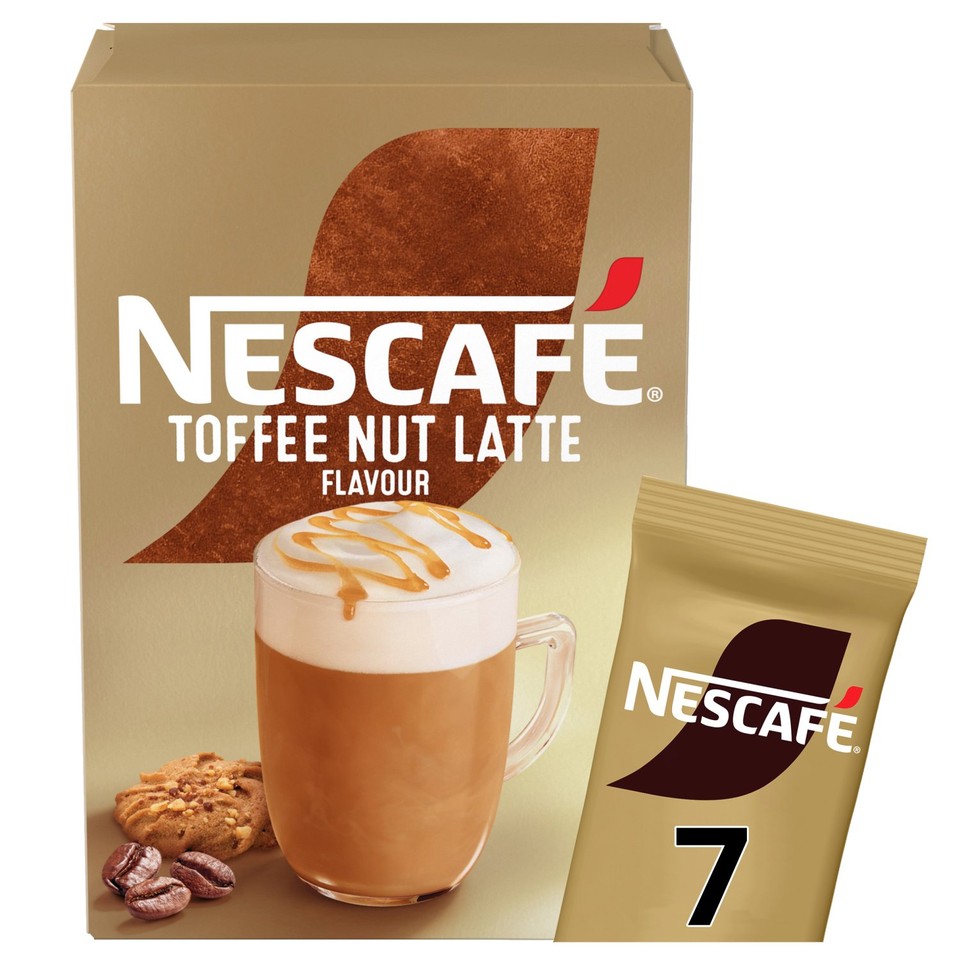 Nescafe Toffee Nut Latte Instant Coffee 7 Sachets - Morrisons Online ...