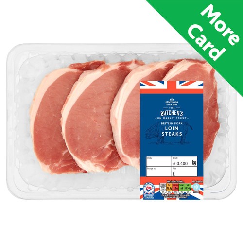 Morrisons British Pork Loin Steaks 400g - Morrisons Online Groceries ...