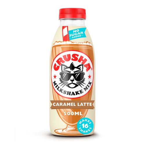 Crusha No Added Sugar Caramel Latte Flavour Milkshake Mix 500ml ...