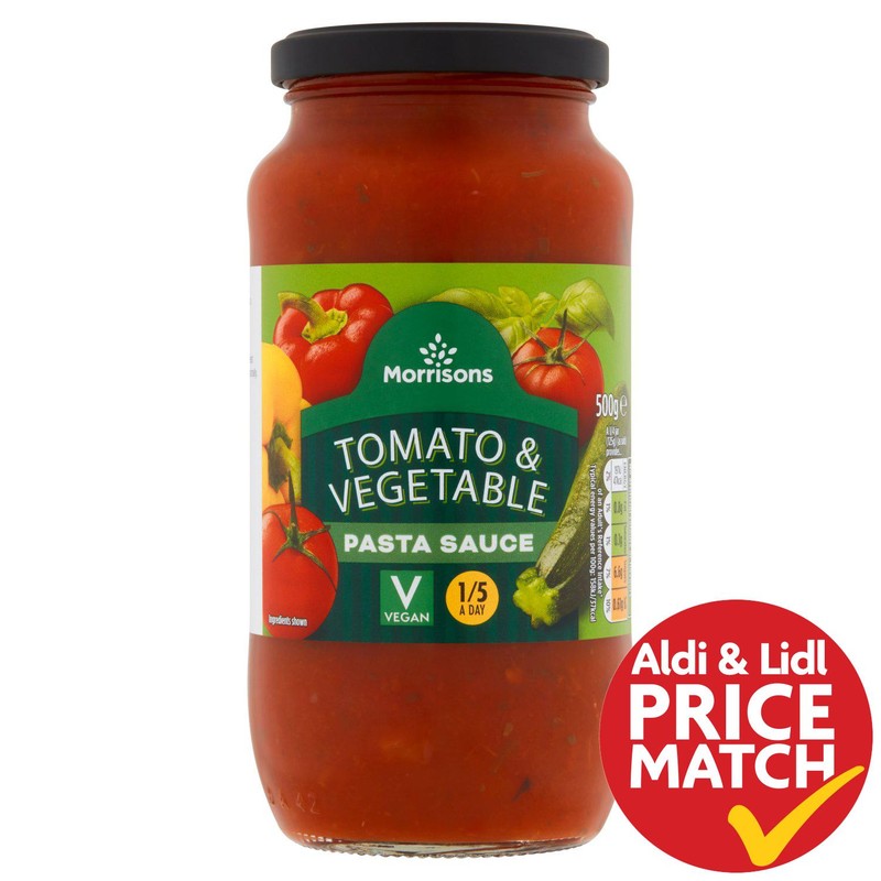 Morrisons Tomato and Vegetable Pasta Sauce - Morrisons Online Groceries ...