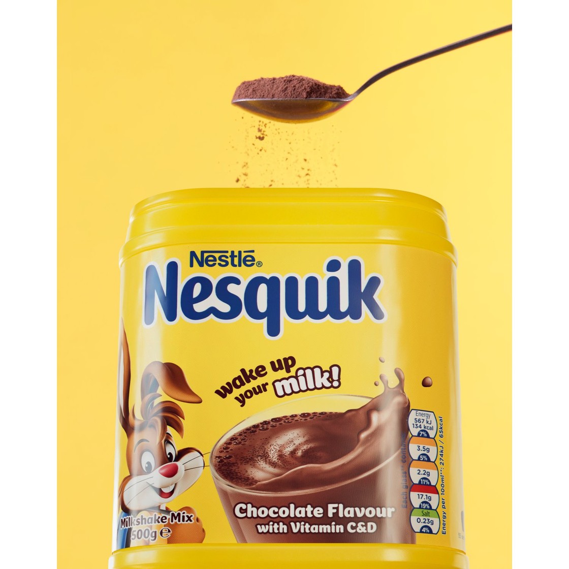 Nesquik Chocolate Flavoured Milkshake Powder 500g Tub - Morrisons ...