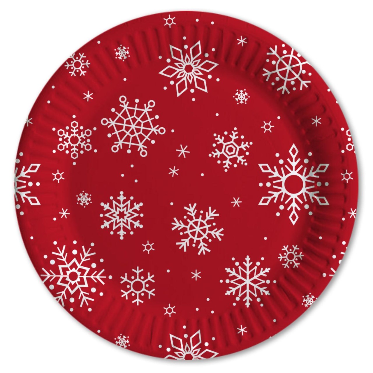 Nutmeg Home Red Snowflake Paper Plates - Morrisons Online Groceries ...