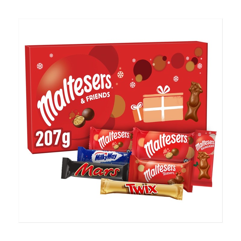 Maltesers and Friends Chocolate Large Christmas Selection Box 207g ...