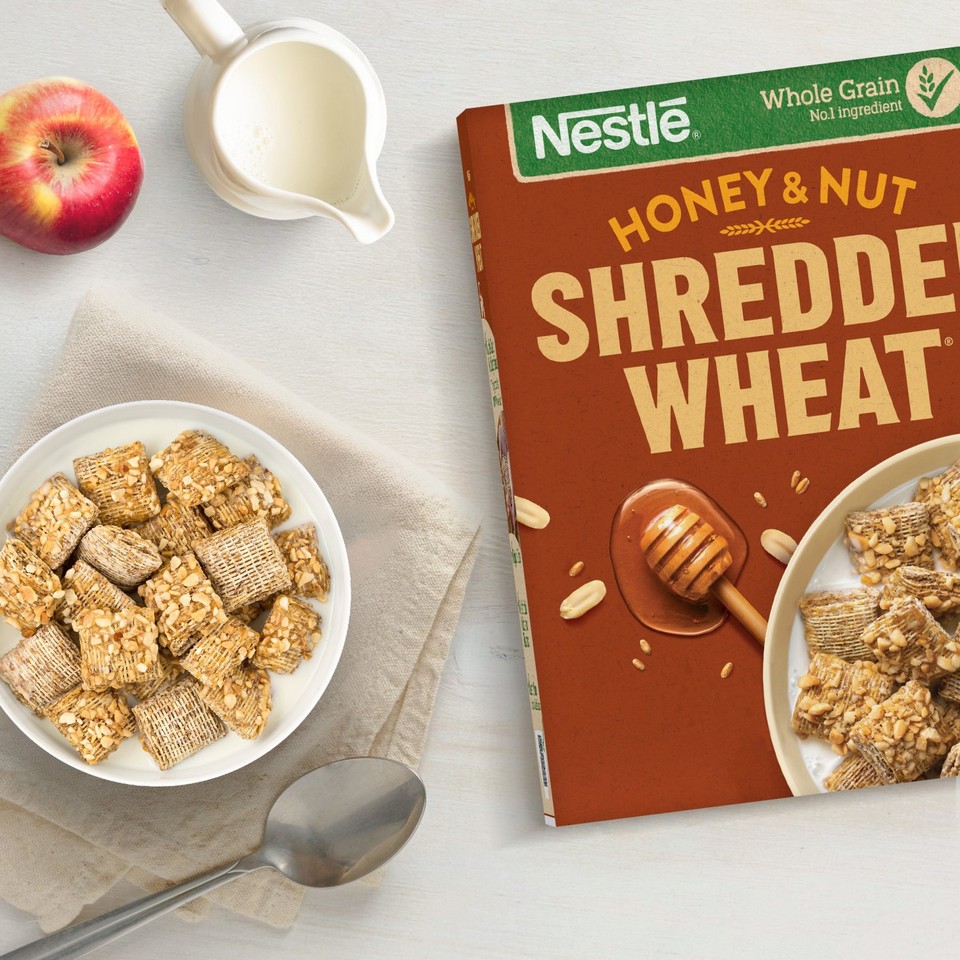 Nestle Shredded Wheat Bitesize Honey & Nut Cereal 500g - Morrisons ...