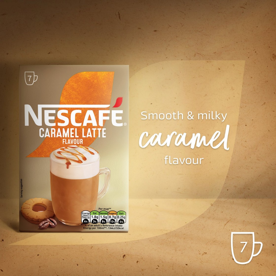 Nescafe Latte Caramel Instant Coffee 7 Sachets - Morrisons Online ...