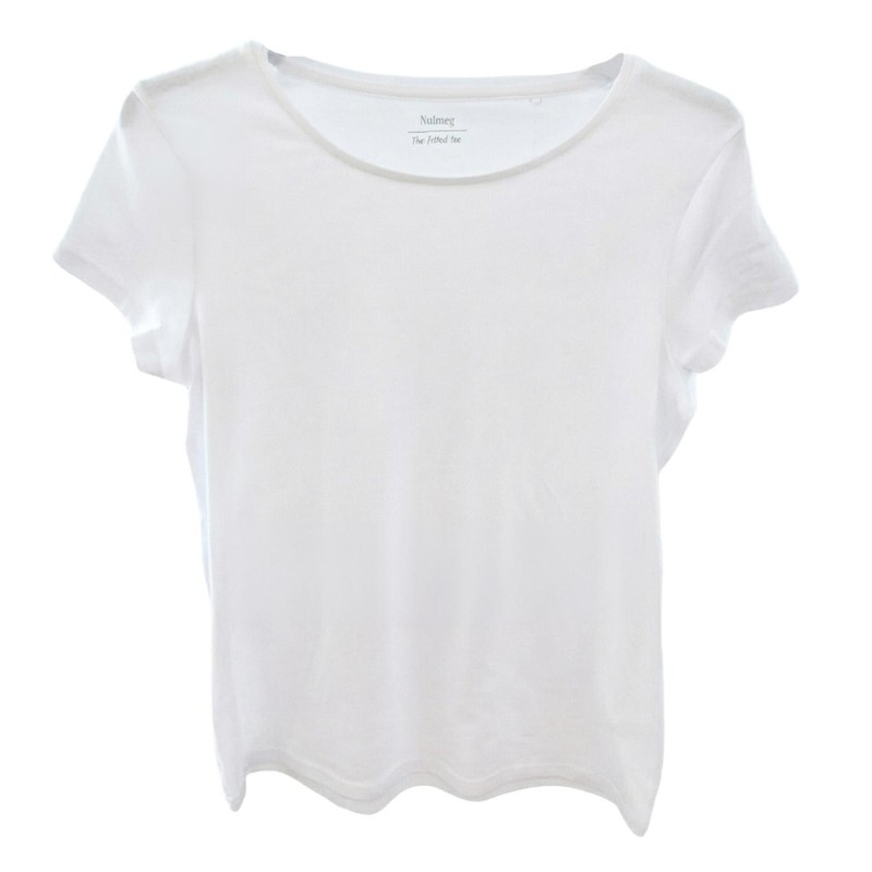 Nutmeg Ladies Size 22 White Fitted Short Sleeve T-Shirt - Morrisons ...