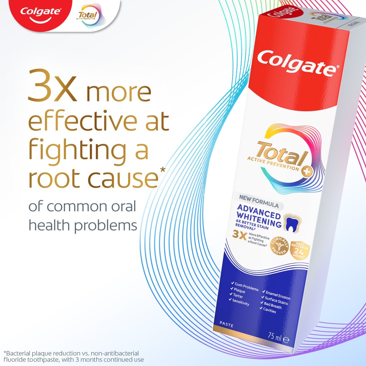 Colgate Total Active Prevention + Advanced Teeth Whitening Toothpaste ...