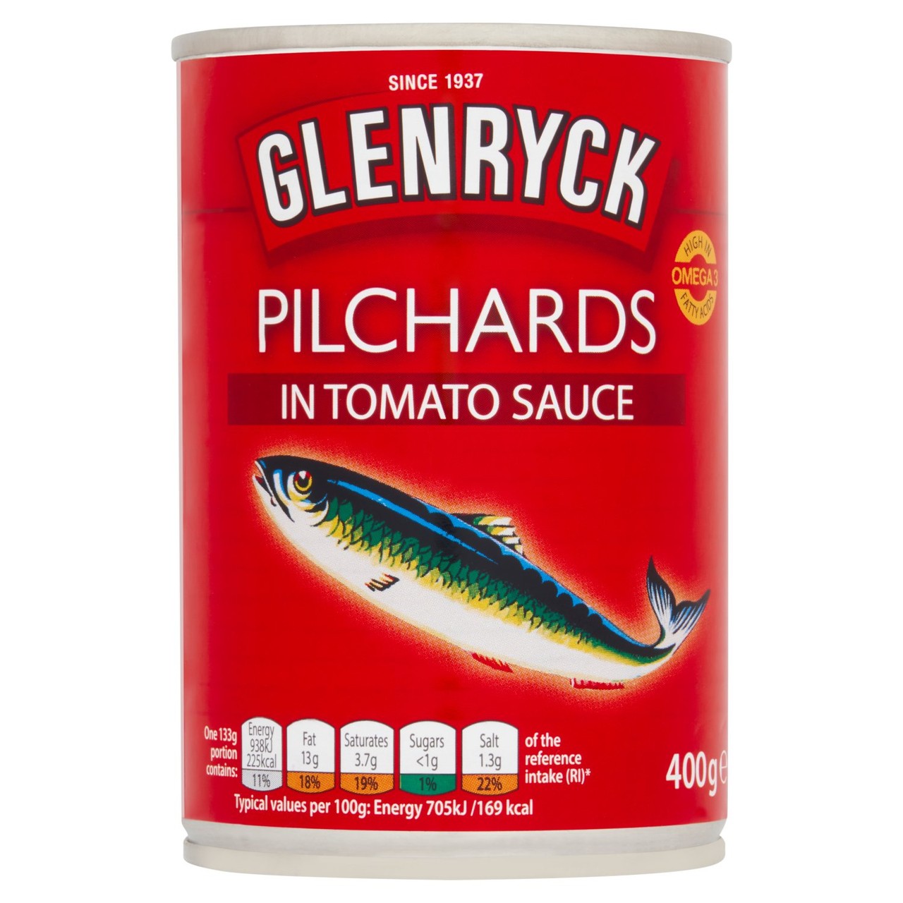Glenryck Pilchards in Tomato Sauce (400g) - Morrisons Online Groceries ...