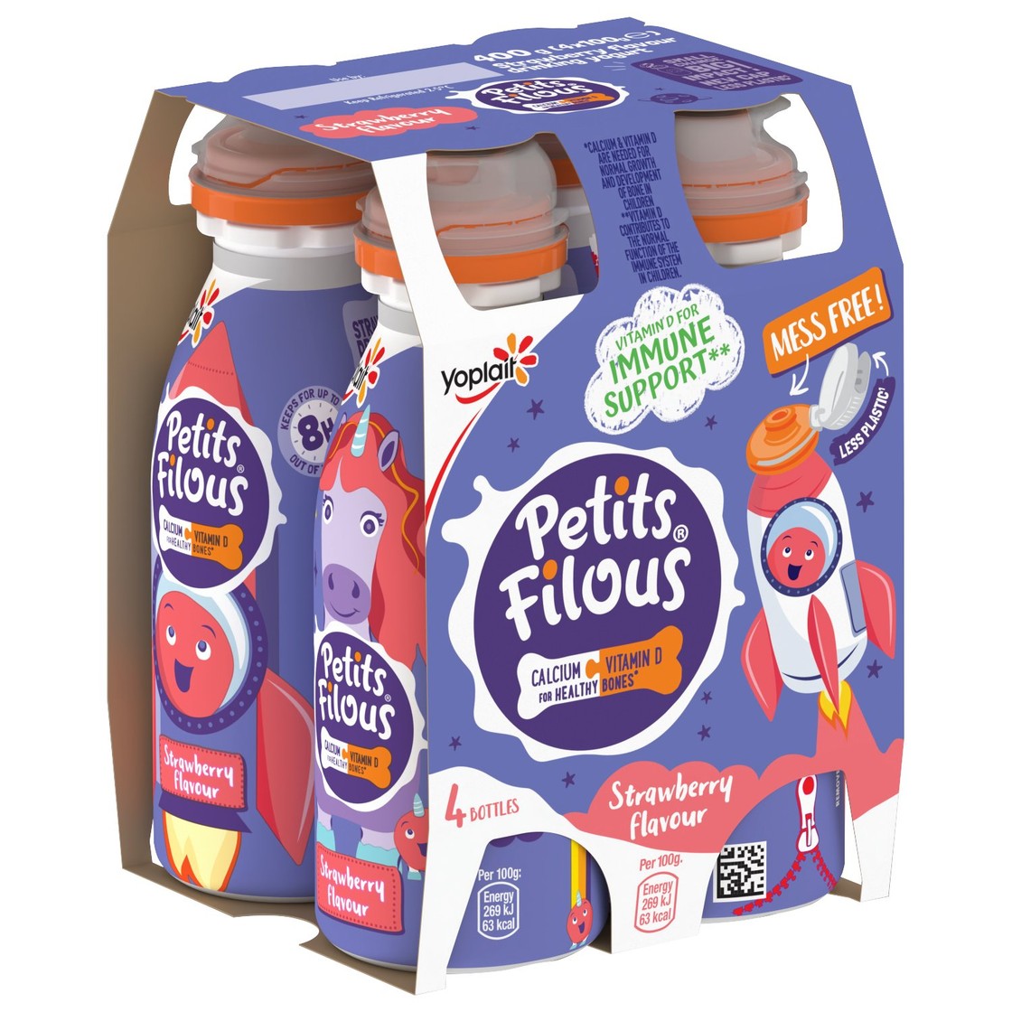 Petits Filous Kids Strawberry Yoghurt Drink - Morrisons Online ...