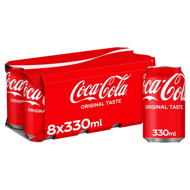 Coca-Cola Original Taste 8 x 330ml - Morrisons Online Groceries & Offers