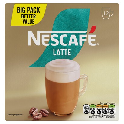 Nescafe Gold Latte Instant Coffee 12 x Sachets - Morrisons Online ...