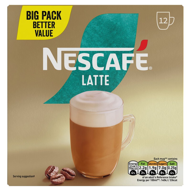 Nescafe Gold Latte Instant Coffee 12 x Sachets - Morrisons Online ...