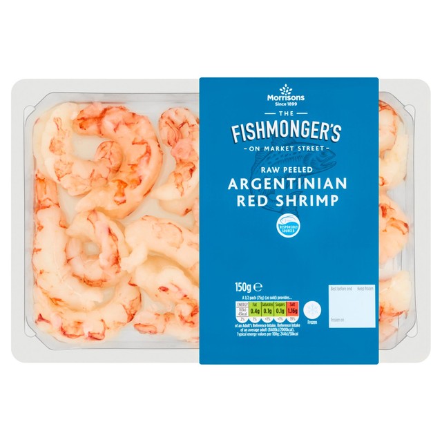 Morrisons Frozen Raw Peeled Argentinian Red Shrimp - Morrisons Online ...