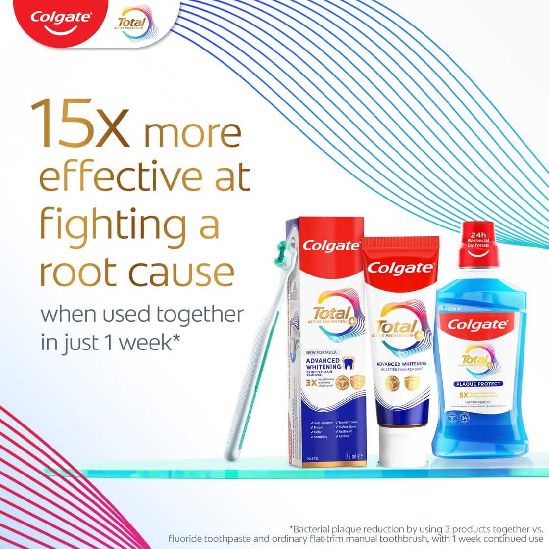 Colgate Total Active Prevention + Advanced Teeth Whitening Toothpaste ...