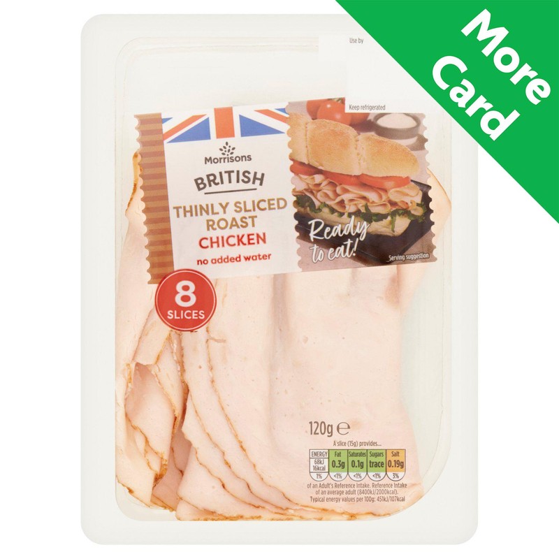 Morrisons British Thinly Sliced Roast Chicken - Morrisons Online ...