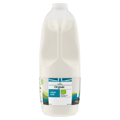 Morrisons Organic British Whole Milk 4 Pint - Morrisons Online ...
