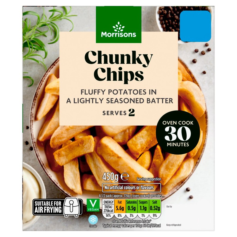 Morrisons Chunky Chips 450g - Morrisons Online Groceries & Offers