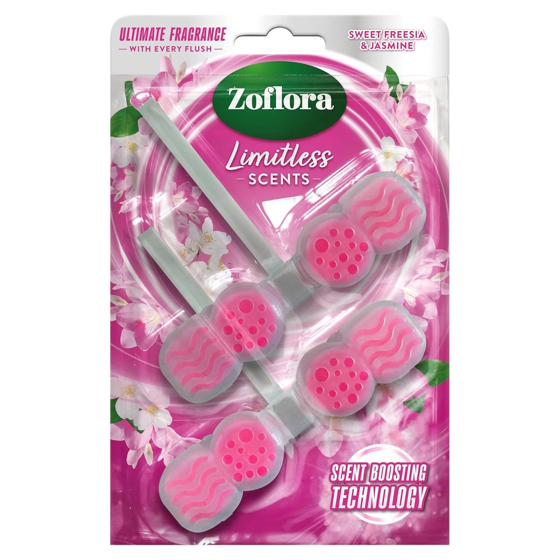 Zoflora Sweet Freesia & Jasmine Toilet Rim Block - Morrisons Online ...