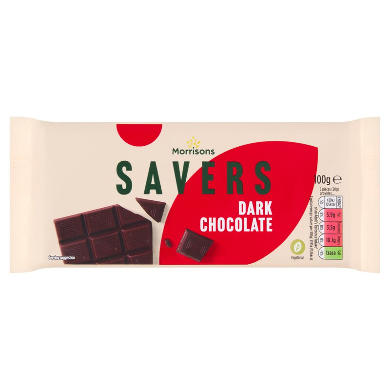 Morrisons Savers Dark Chocolate 100g - Morrisons Online Groceries & Offers