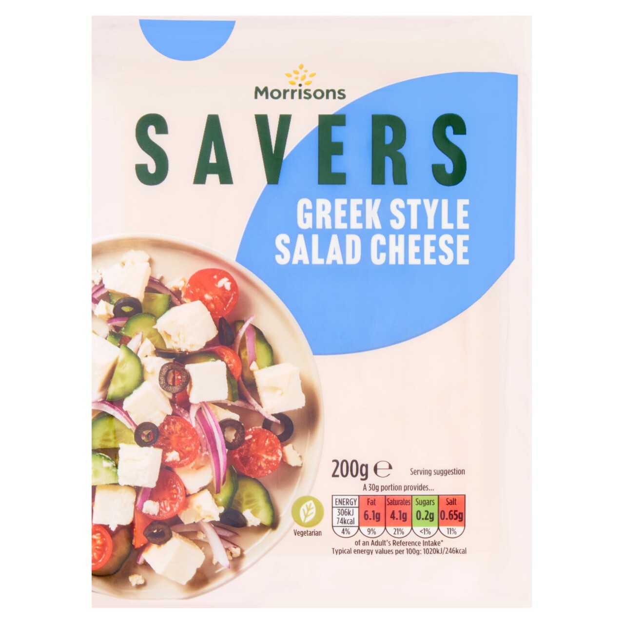 Morrisons Savers Greek Style Salad Cheese 200g - Morrisons Online ...