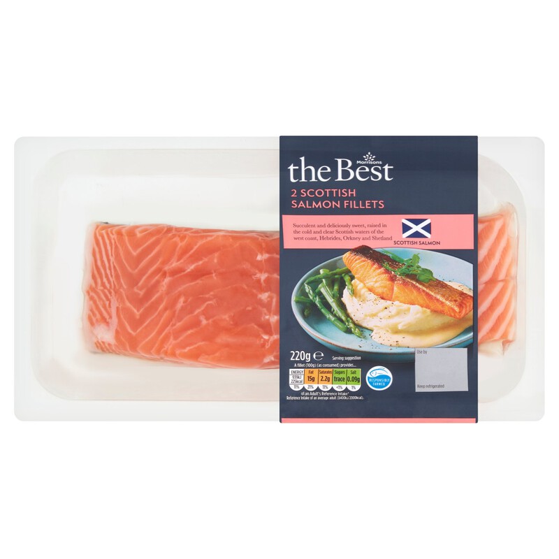 Morrisons The Best 2 Scottish Salmon Fillets 220g - Morrisons Online ...