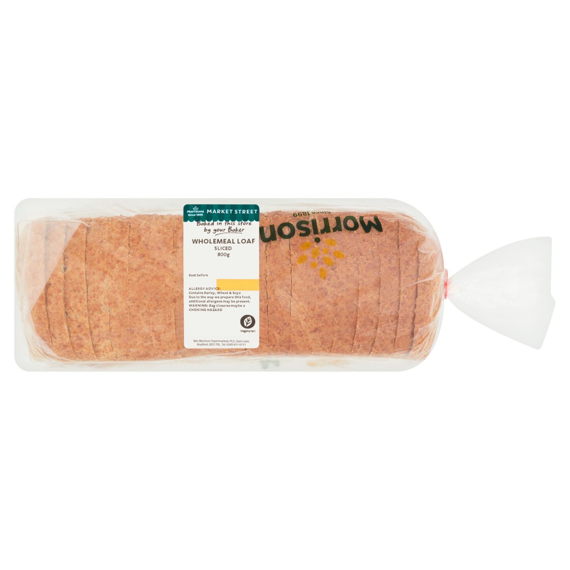 Market Street Wholemeal Sliced Bread - Morrisons Online Groceries & Offers