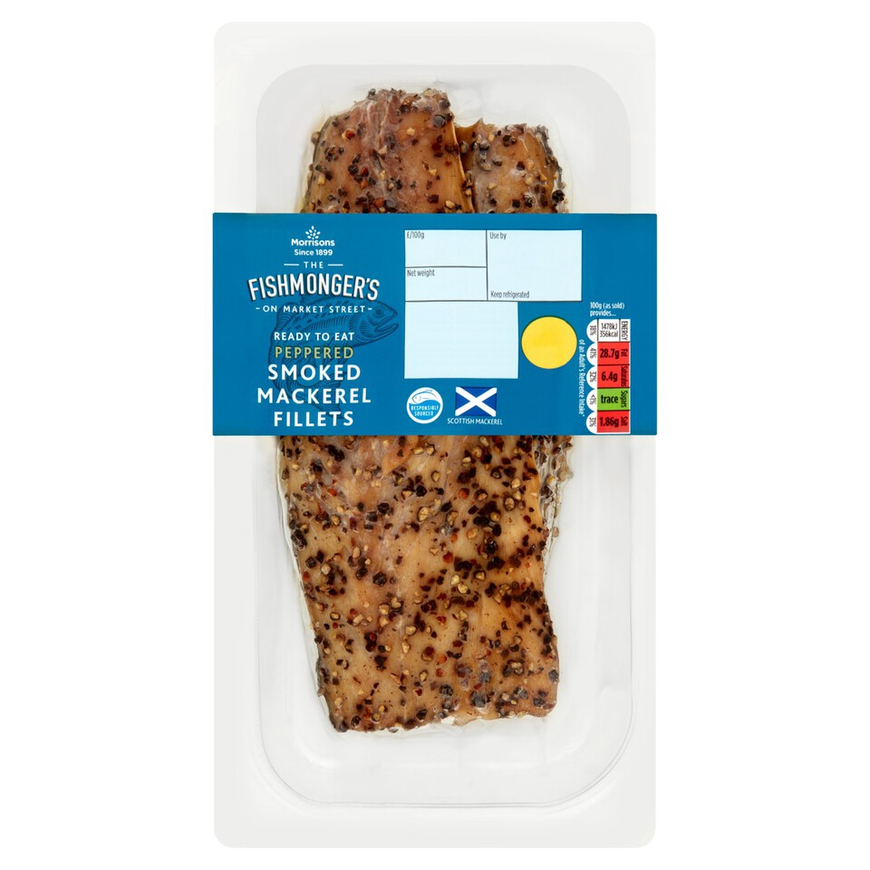 Morrisons Peppered Hot Smoked Mackerel Fillets - Morrisons Online ...