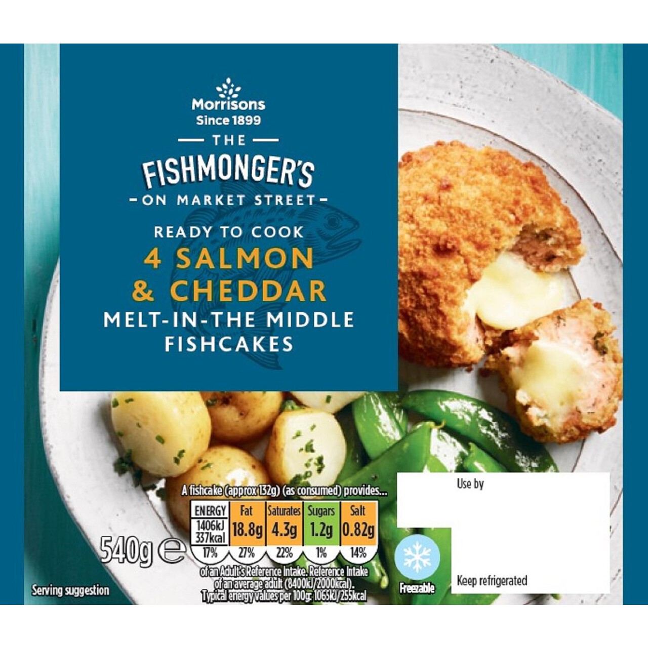 Morrisons Salmon & Cheddar Melt in the Middle Fishcakes - Morrisons ...