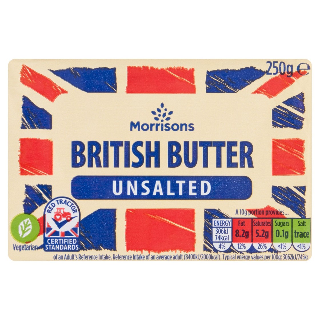Morrisons Unsalted British Butter 250g - Morrisons Online Groceries ...