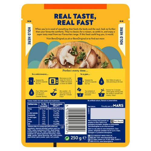 Ben's Original Favourites Chicken & Mushroom Risotto - Morrisons Online ...