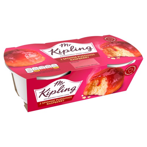 Mr. Kipling Exceedingly Good Raspberry Sponge Puddings - Morrisons ...