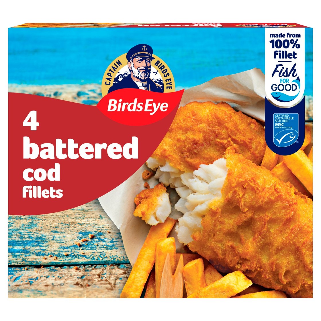 Birds Eye 4 Large Battered Cod Fillets 400g - Morrisons Online ...