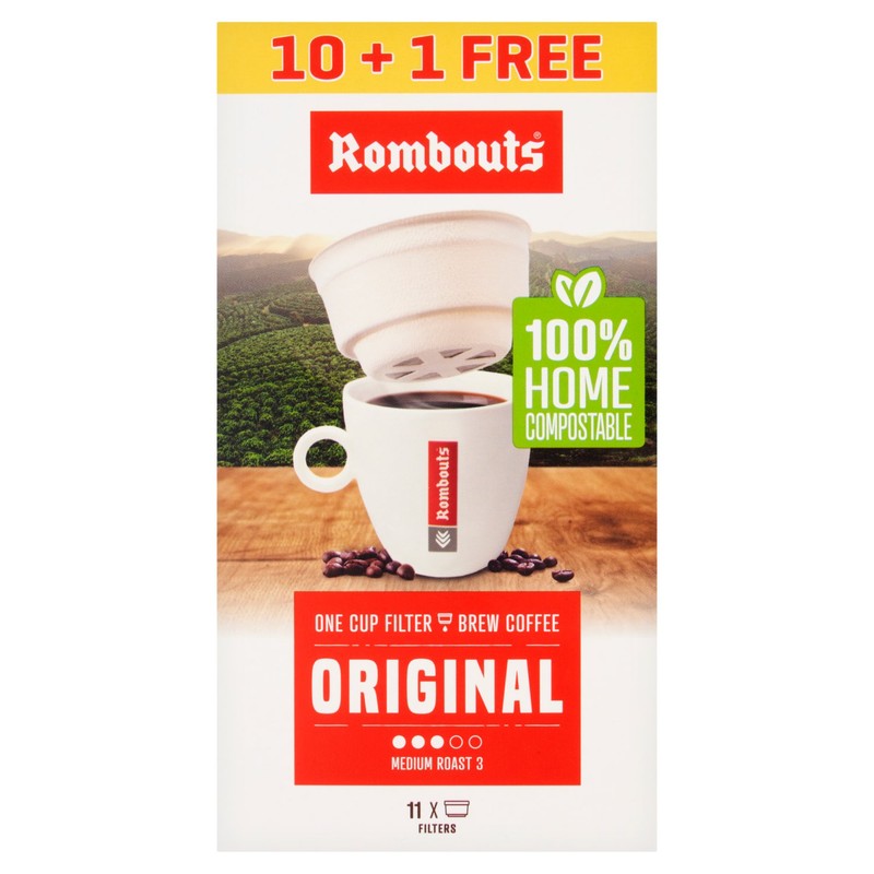 Rombouts Original Compostable One Cup Filter Coffee - Morrisons Online ...