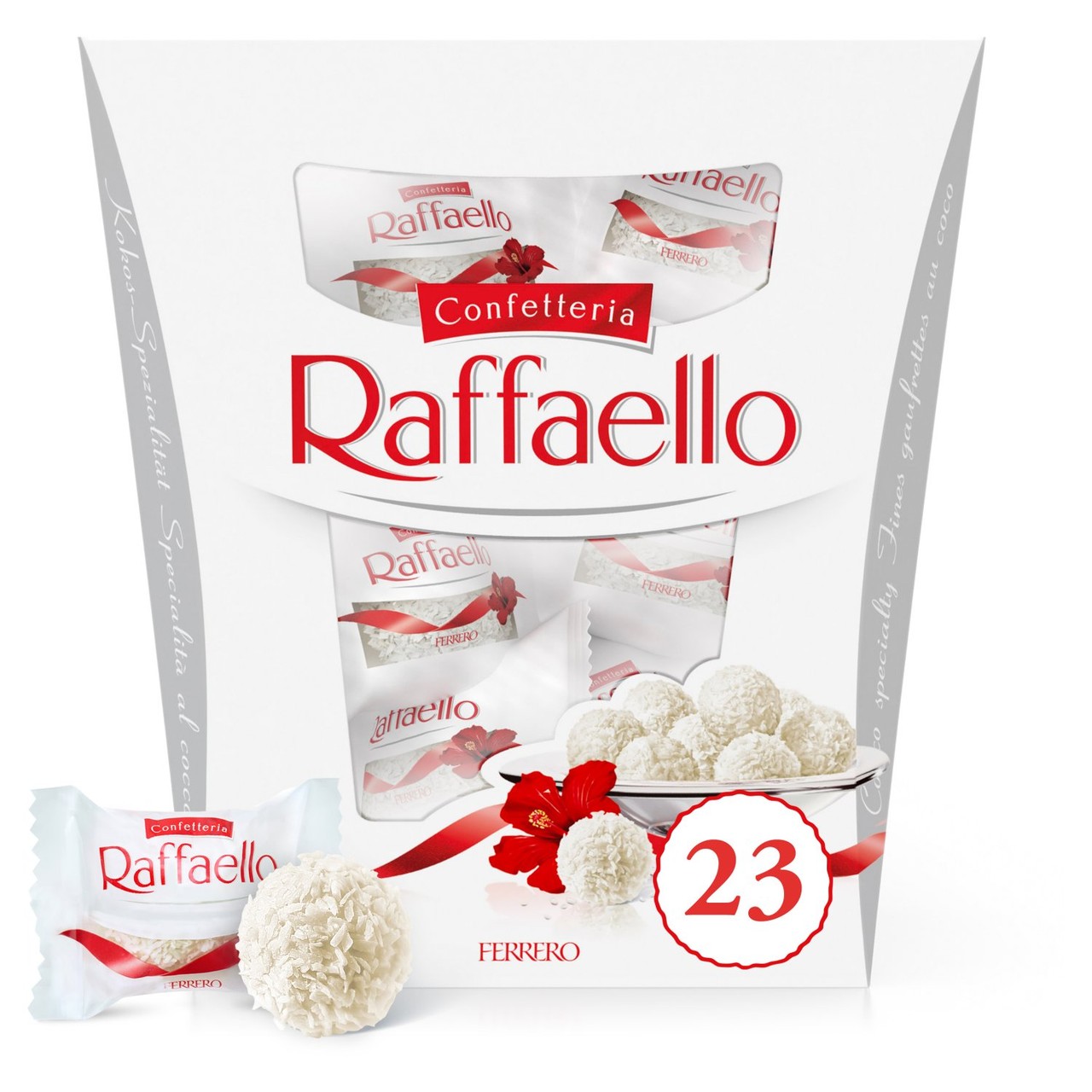 Ferrero Raffaello Coconut and Almond Pralines Gift Box 23 Pieces ...